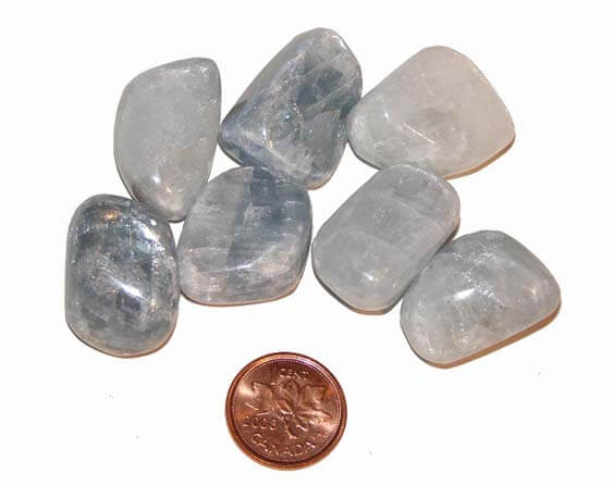 Metaphysical Properties of Celestite - Tumbled Stone for Sale